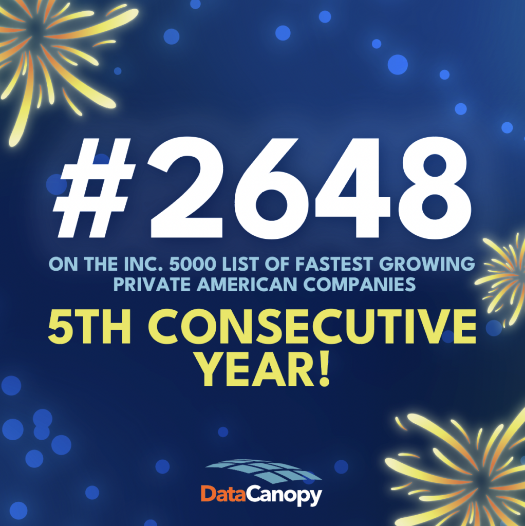 Data Canopy Named To The Inc. 5000 List for 2023 - Data Canopy
